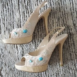 Bakers | Shoes | Bakers Amelia Natural Snakeskin Platform Sandals ...